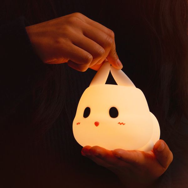 Quality Bunny Nightlight Color Changing Bedroom Light Gift Soft Desk Lamp Intelligent sleep aid for sale