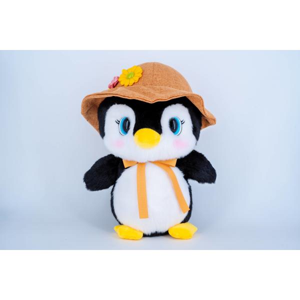 Quality Low MOQ PP Cotton Soft Penguin Plush Toy Cute With Yellow Hat Multiple Sizes for sale