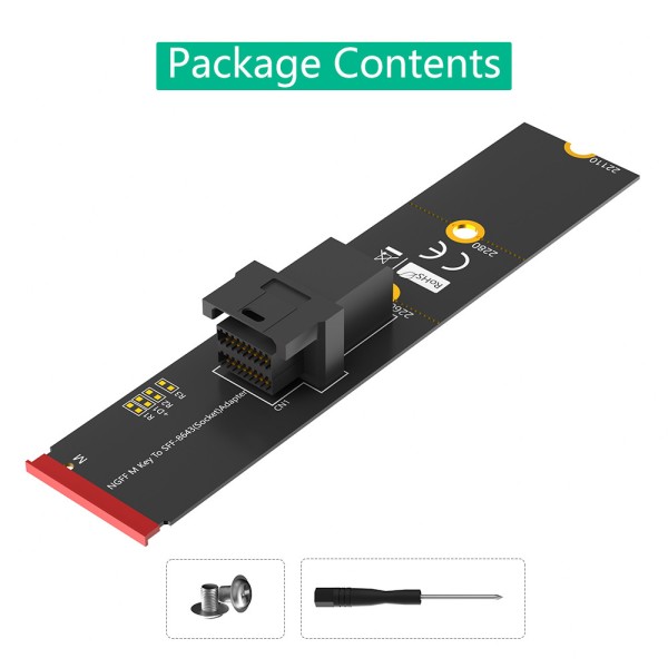Quality NVMe SSD M.2 Module With Mini SAS HD SFF-8643 Adapter Connector for sale