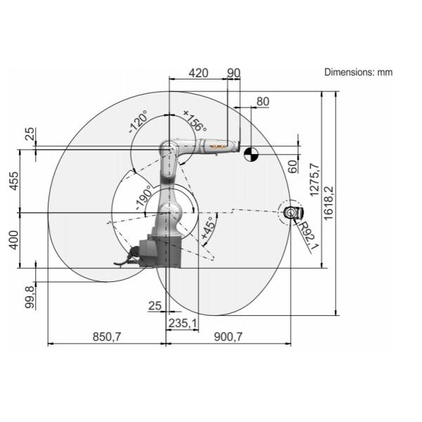 Quality KUKA Robot Arm KR 6 R900-2 use for Floor , Ceiling , Wall , Desired angle for sale