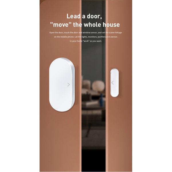 Quality White Zigbee Window Door Sensor Wifi Door Alarm System App Remote Control for sale