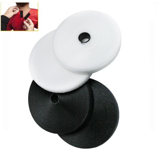 Quality 180mm 25m/Roll Hook And Loop Fastening Tape 100%nylon For Garment for sale