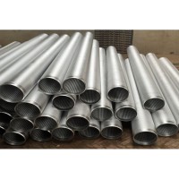 Quality V Shaped 219mm Wedge Wire Screen Pipe All Welded 304 Stainless Steel Round for sale