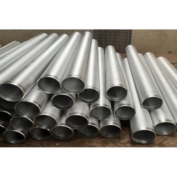 Quality V Shaped 219mm Wedge Wire Screen Pipe All Welded 304 Stainless Steel Round Tubing for sale