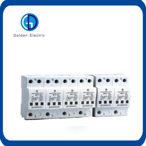 Quality 20ka Imax Solar System Grade B Class SPD Plugable Structure Lightning Arrester for sale