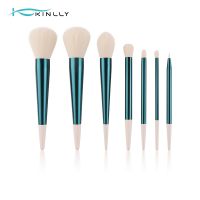 Quality 7pcs Travel Makeup Brush Set For Powder Blush Concealer Eye Shadow for sale