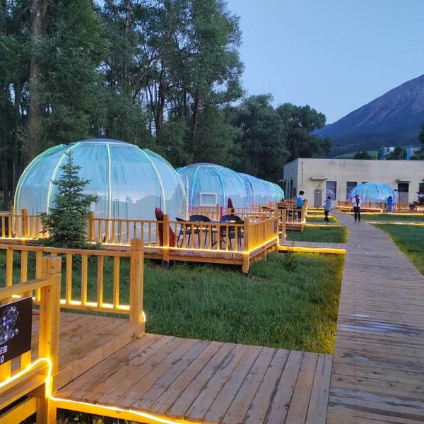 Quality Transparent Clear PC Dome Ho Igloo Bubble Tent REACH Compliant for sale
