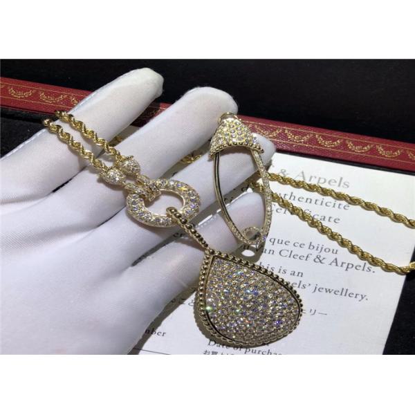 Quality Luxury 18K Gold Diamond Necklace wholesale gold jewelry manufacturers for sale