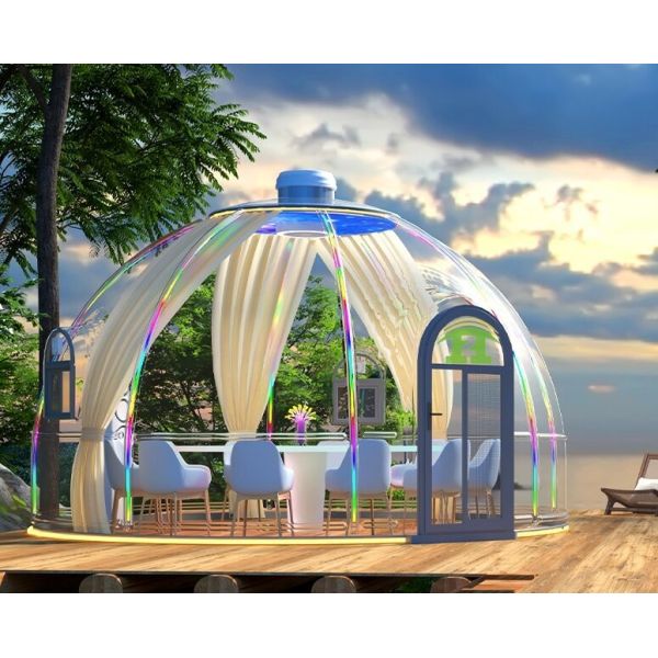 Quality Modern Luxury Prefabricated Modular Green Houses Hurricane-Proof PC Dome Tent for Resort Villa Capsule Dome Design for sale