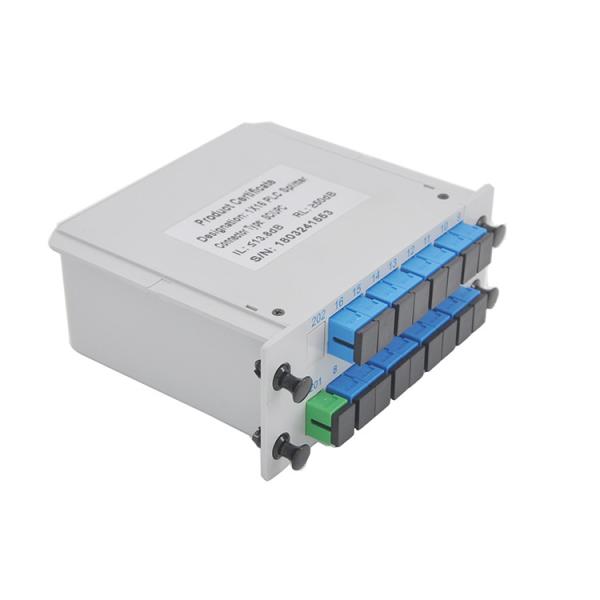 Quality Cassette Divisor 1x16 Fiber Optic PLC Splitter APC Low Insertion Loss for sale