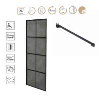 China 8mm Tempered Glass Walk in Shower Door factory