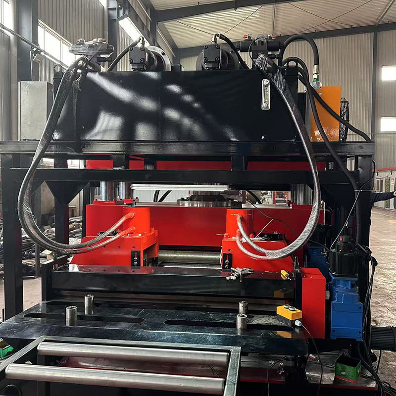 Custom cable tray forming machine in operation