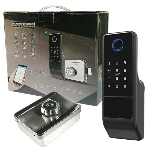 Quality Keyless Biometric Fingerprint Recognition Tuya Smart Lock With CE FCC Certificat for sale