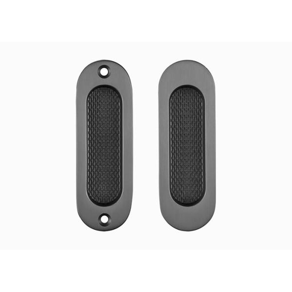 Quality Modern Stripy Sliding Door Bathroom Handle Lock Set Keyless Push Pull Hidden for sale