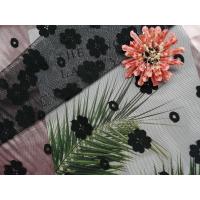 Quality Recycled AZO Free Women Dress Green Embroidered Lace Fabric for sale