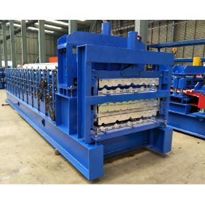 Quality Three Layer 0.3mm Roof Sheet Forming Machine Plc for sale