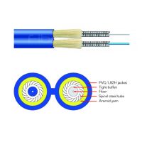 china GJSFJBV Duplex Armored Fiber Optic Cable 2 Core For LAN Backbones