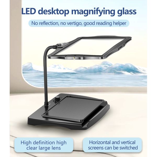 Quality LED Desktop Magnifying Glass New Launch PMMA Material Horizontal and Vertical for sale