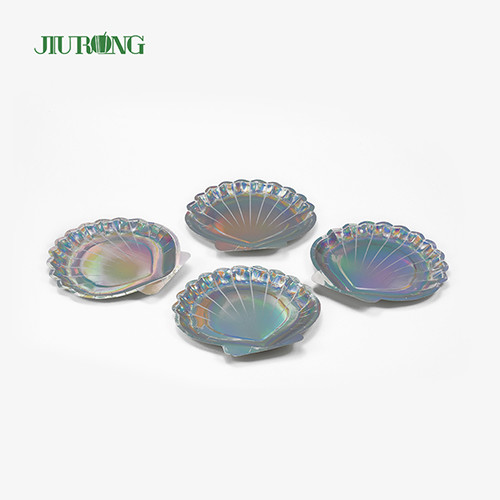 Quality Disposable Bamboo Biodegradable Paper Plates Recyclable round dia 23cm for sale