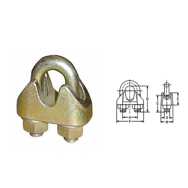 Quality JTR-RC02 Din1142 Galv Malleable Wire Rope Clips for sale