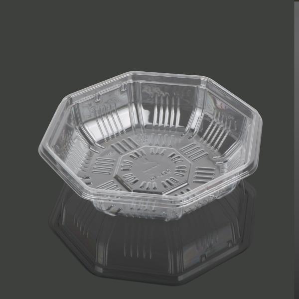 Quality Clear Octagonal 19*19*5cm Disposable Fruit Tray for sale