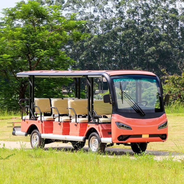 Quality 100% Waterproof Electric Sightseeing Cart For 14 Passenger AC system for sale
