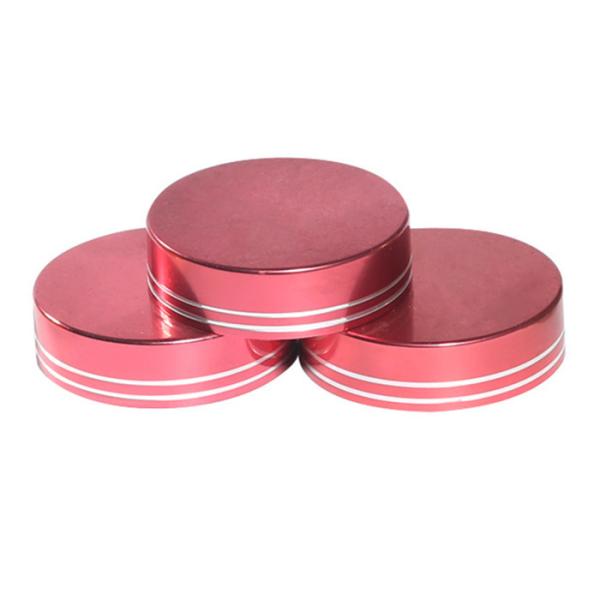 Quality Rose Red Plastic Bottles Caps 89mm Jar Lid Pilfer Proof For Cosmetic Container for sale