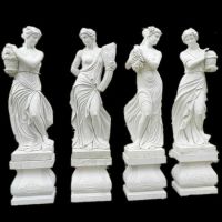 Quality Hot Sale Garden Decoration Hand Carved Multicolour Natural Marble Greek Goddess for sale