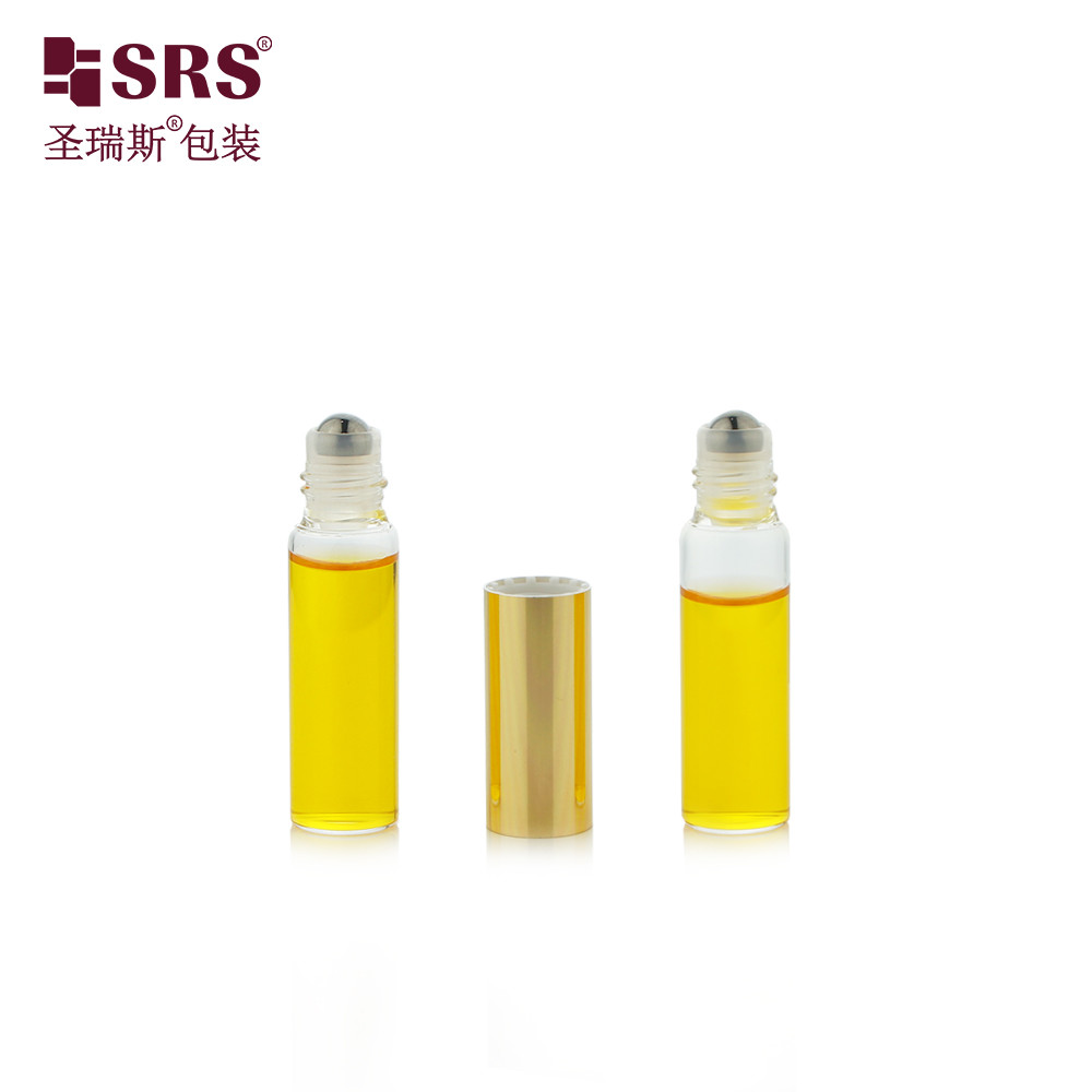 Quality SGB2-5ml+5ml Transparent Clear Double Ended Glass Bottle With Steel Ball For for sale