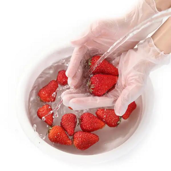 Quality Waterproof Disposable Vinyl Gloves Transparent Use For Kitchen for sale