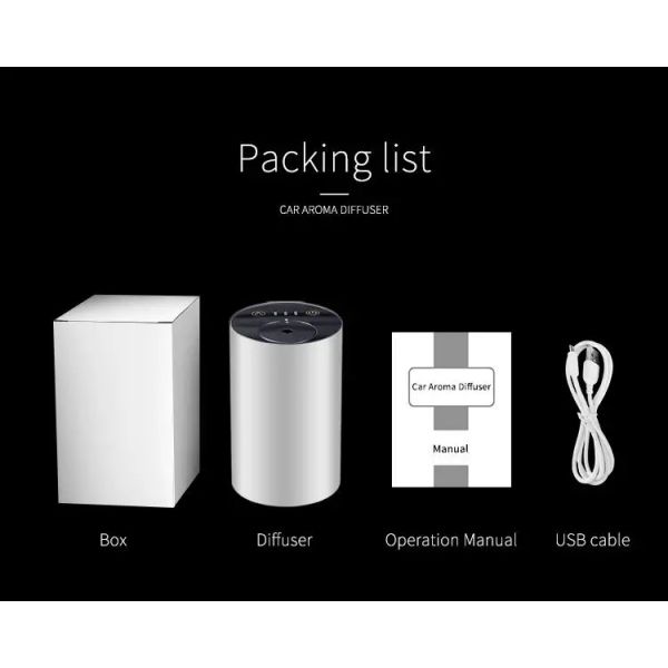 Quality HOMEFISH Portable Waterless Nebulizer Car Aroma Diffuser With Smart Touch Screen for sale