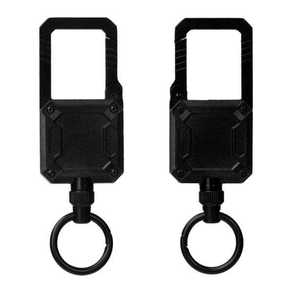Quality Deyi Badge Reel Heavy Duty Retractable Keychain Carabiner Key Holder Square ID for sale