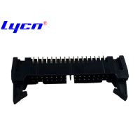Quality Long Latch Black Header Connector 2.54mm UL94V-0 AU Sn Over Ni for sale