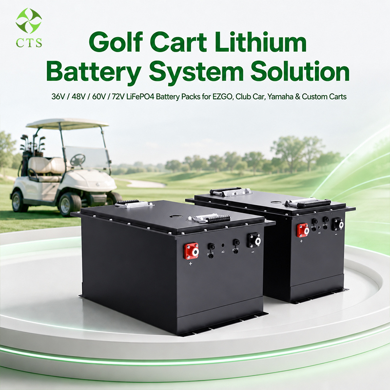 Quality CTS LiFePO4 Battery 48V 100Ah 160Ah Lithium Ion Battery For Golf Cart for sale