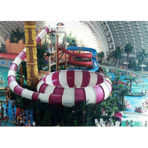 Quality Fiberglass Water Park Slide , Indoor Middle Behemoth Slide For Adult for sale