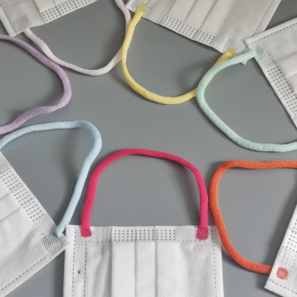 Quality 3 Ply Comfort Soft Elastic Ear Loops Rope Soft Flat Elastic Cord Colourful 6mm for sale