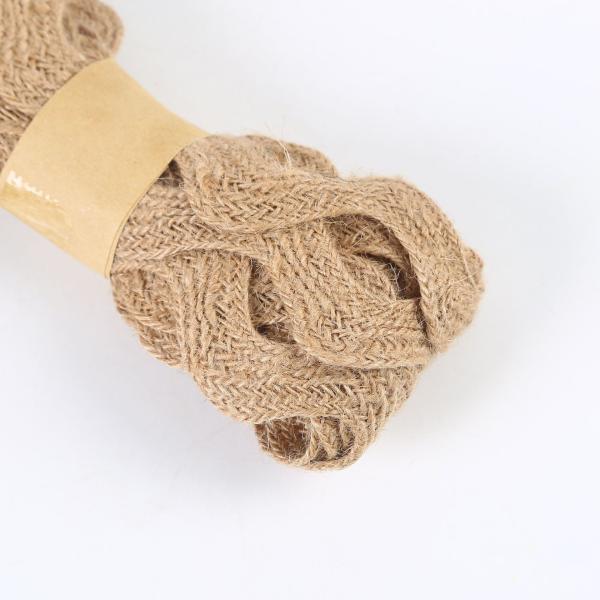 Quality Solid Color Jute Burlap Ribbon ISO14001 Dark Brown Burlap Ribbon for sale