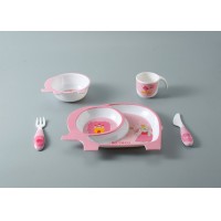 Quality LFGB 5pc Divided Compartment Melamine Dinnerware Set for sale