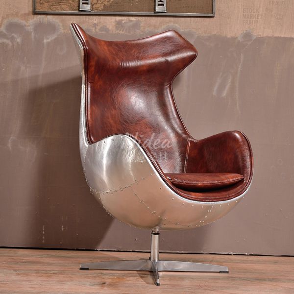 Quality Nidea #8870 Retro Industrial Loft Style Adjustable Height Egg Office Chair with Metal Legs for Home Office and Living Room for sale