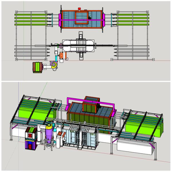 Quality Industrial Steel Substrate Automatic Powder Coating Equipment PLC Control for sale