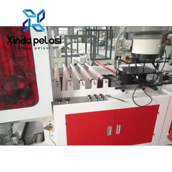 Quality 30-160pcs/Min Auto Button Zipper Bag Machine PE Bag Making Machine 9kw for sale