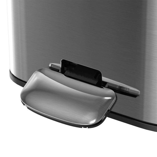 Quality 28L SS Rectangular Pedal Trash Can Waste Bin With Rolling Cover Type for sale