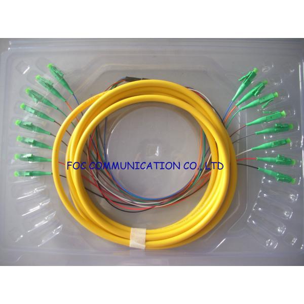 Quality High Stability Bundle Fan Out Optical Fiber Pigtail LC / APC 8 Core SM For LAN for sale