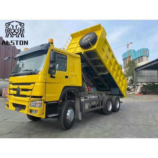 Quality Used Sinotruk Howo Dump Trucks 375hp Left Hand Driving for sale