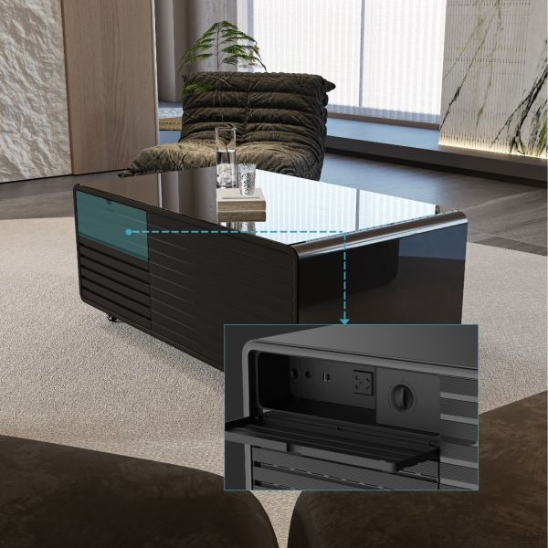 Quality 2024 Modern Smart Coffee Table with Wireless Charging and Direct Cooling for sale