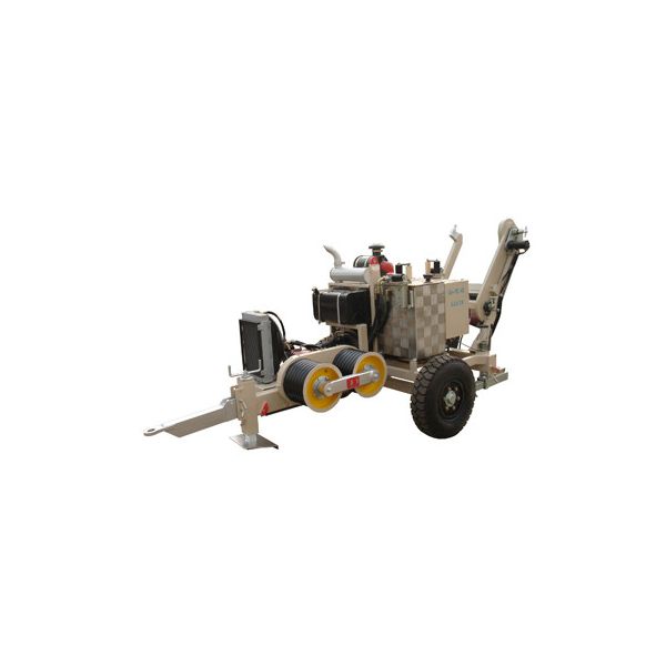 Quality 40KN Maximum Linepull Hydraulic Cable Puller with Diesel Engine for 220KV Transmission Line for sale