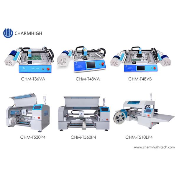 Quality High Accuracy 6 Kinds Desktop SMT Pick And Place Machine Charmhigh PCB Assembly for sale