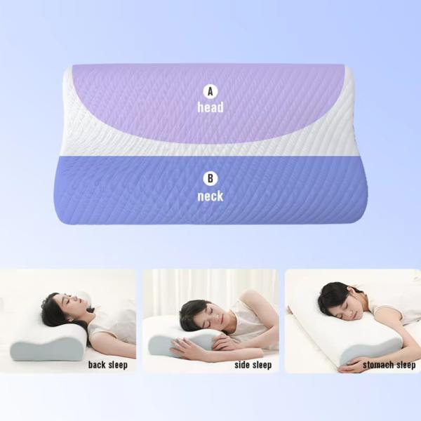 Quality Removable Cover Ergonomic Wave Orthopedic Bed Cervic Pillow Soft Memory Foam for sale