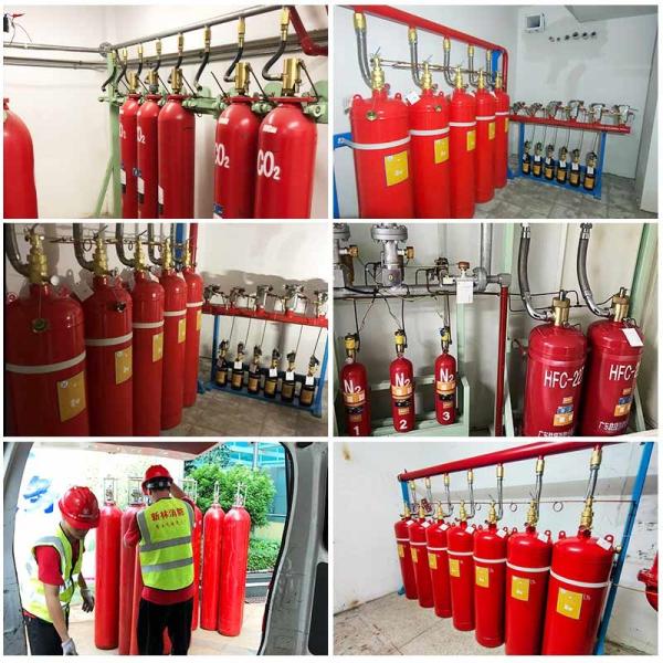 Quality Gas Pressure 4.2MPa Pipe Line Type Fm-200 Fire Suppression System For Server for sale