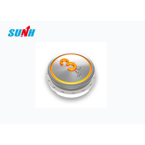 Quality Round Shape Elevator Call Button , Anti Static Braille Lift Buttons for sale